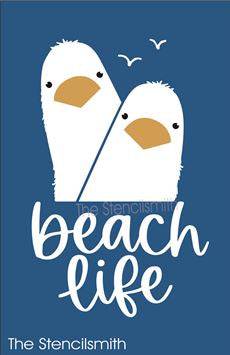 7544 - beach life stencil