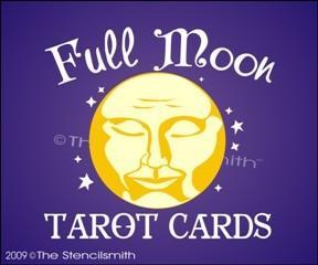 808 - Full Moon Tarot Cards stencil