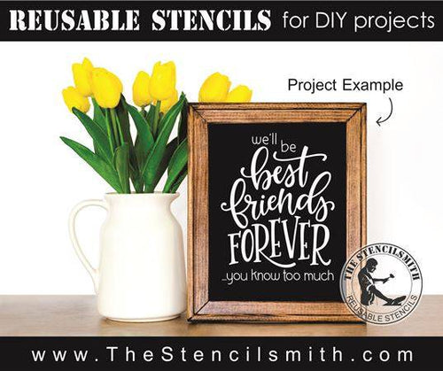 8299 - we'll be best friends forever stencil