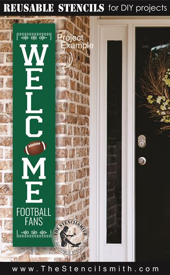 8390 - Welcome football fans stencil