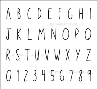 8652 - Skinny Alphabet Stencil Set stencil