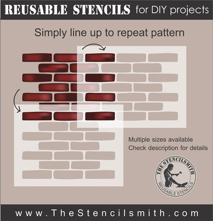 8665 - Brick (large repeating pattern) stencil