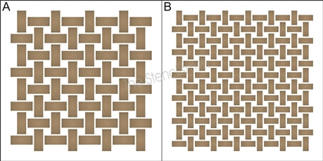 8691 - basket weave (repeating pattern) stencils