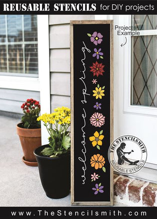 8782 - welcome spring stencil