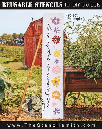 8782 - welcome spring stencil