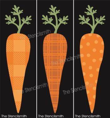 8786 - decorative carrots - mix-match set stencils