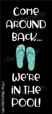 6879 - come around back we're in the pool stencil