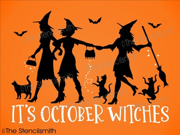 6968 - It's October Witches stencil